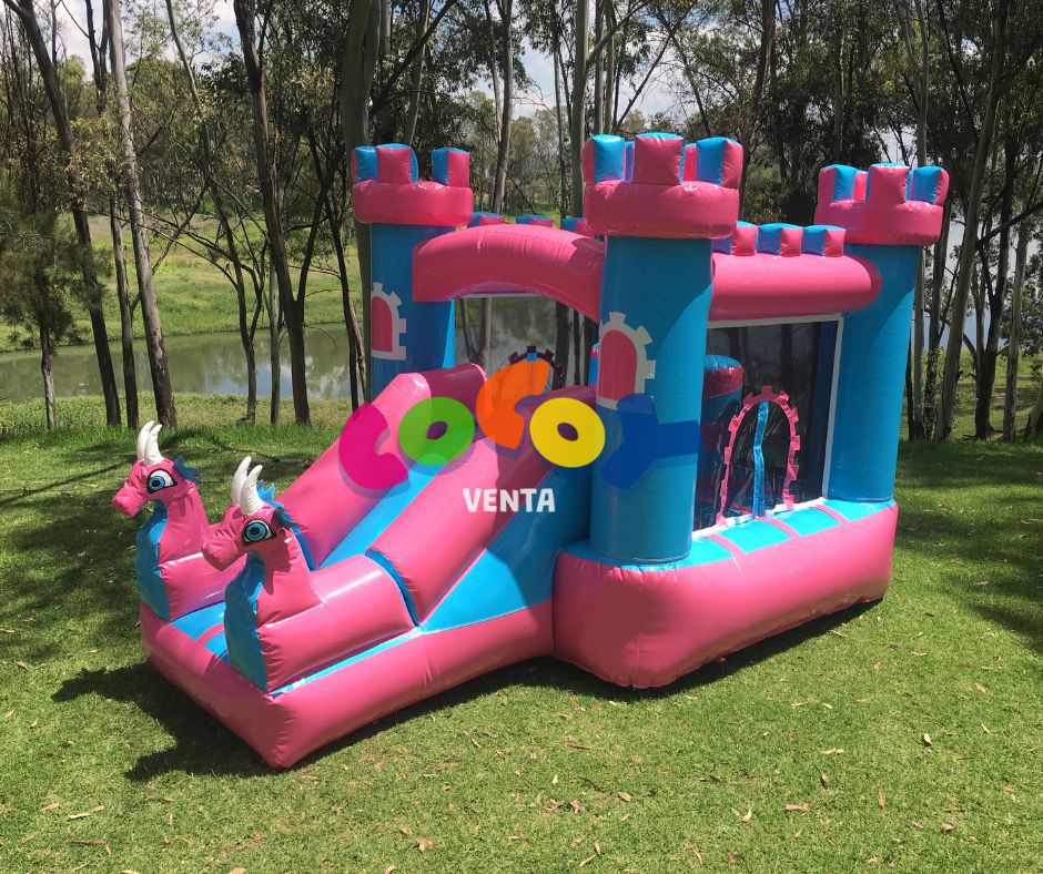 Mini Castillo de princesas con resbaladilla – Inflables Cocoy